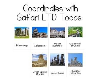 Montessori Around the World Landmarks 3 Part Cards - Etsy Ireland