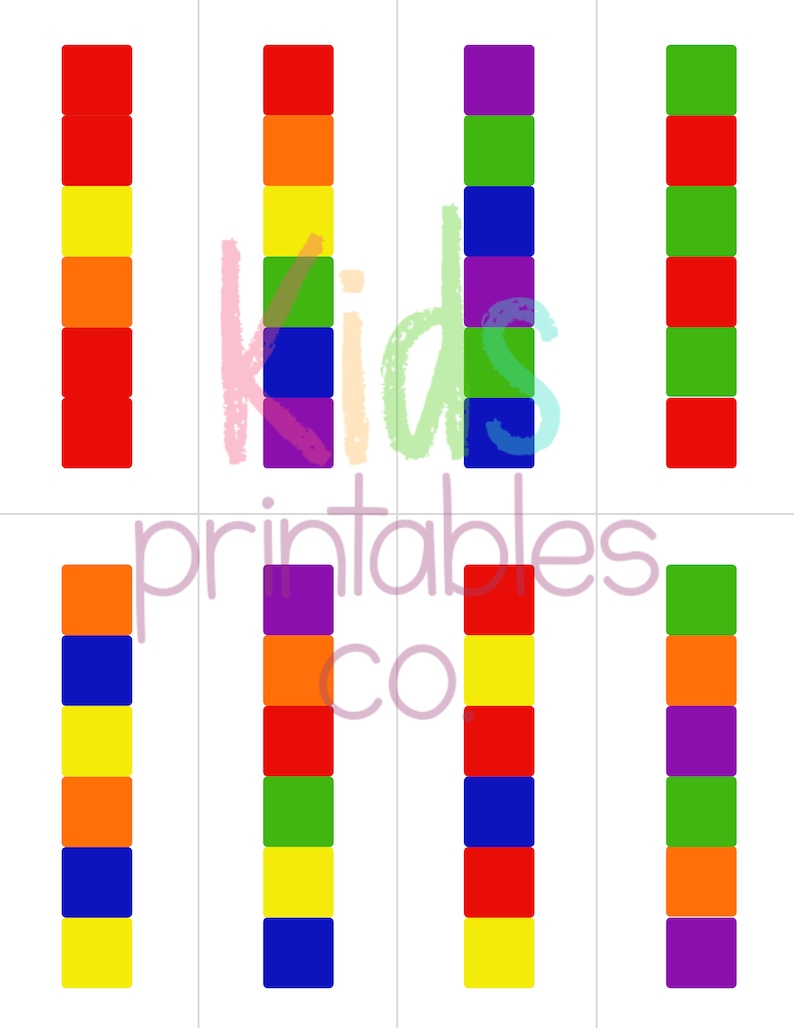 Busy Bag - Block Patterns, Colour Recognition Patterns, Preschool ...