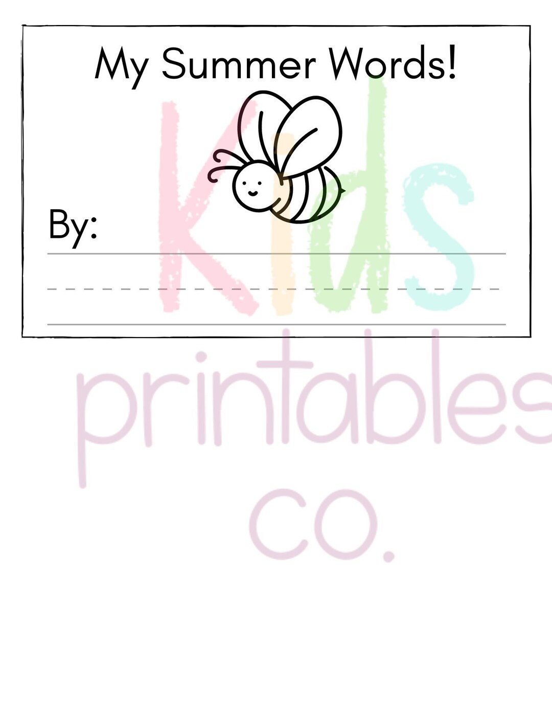 Printing Workbook - Summer Words, Preschool Writing, Spring Activities ...