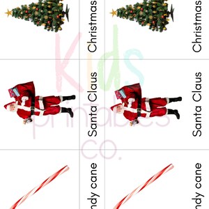 3-part Montessori Vocabulary Cards - Christmas - Secular - Etsy