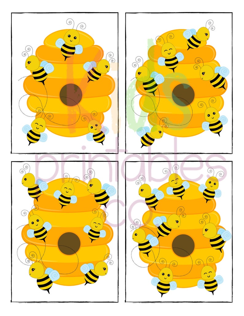 Bee Counting Printable Busy Bag - Etsy