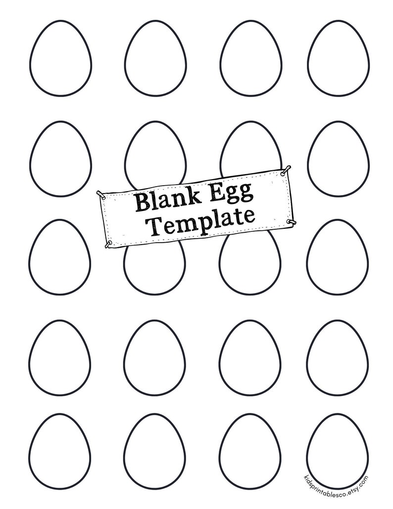 Blank Easter Egg Printable - Etsy