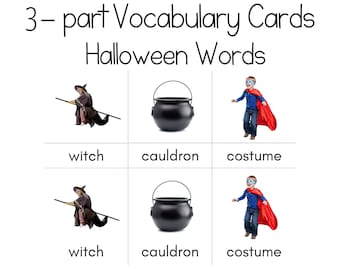 3-part Montessori Vocabulary Cards Autumn Words | Etsy