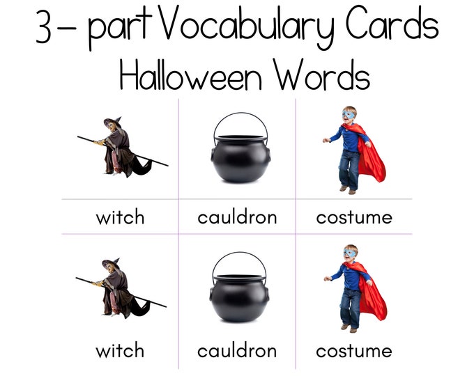 3-part Montessori Vocabulary Cards - Autumn Words - Etsy Canada