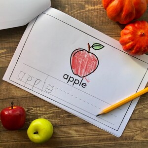 Printing Workbook - Autumn Words, Preschool Writing, Fall Activities ...