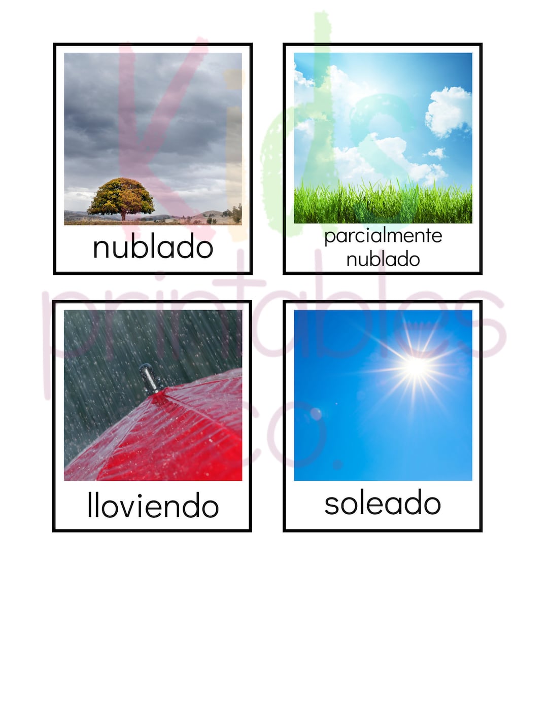 Spanish - Everyday Weather Identification Photograph Cards - Etsy