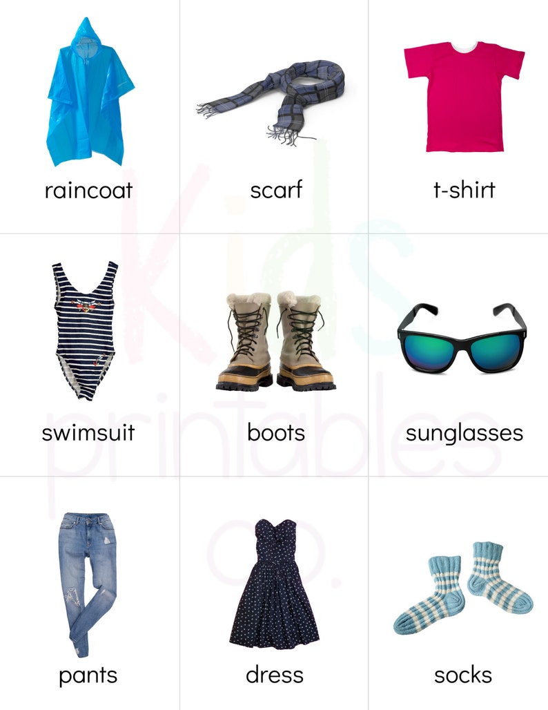 What to Wear Identification Photograph Cards English - Etsy