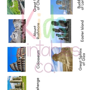 World Landmarks Toob - Safari LTD Identification Cards - Etsy