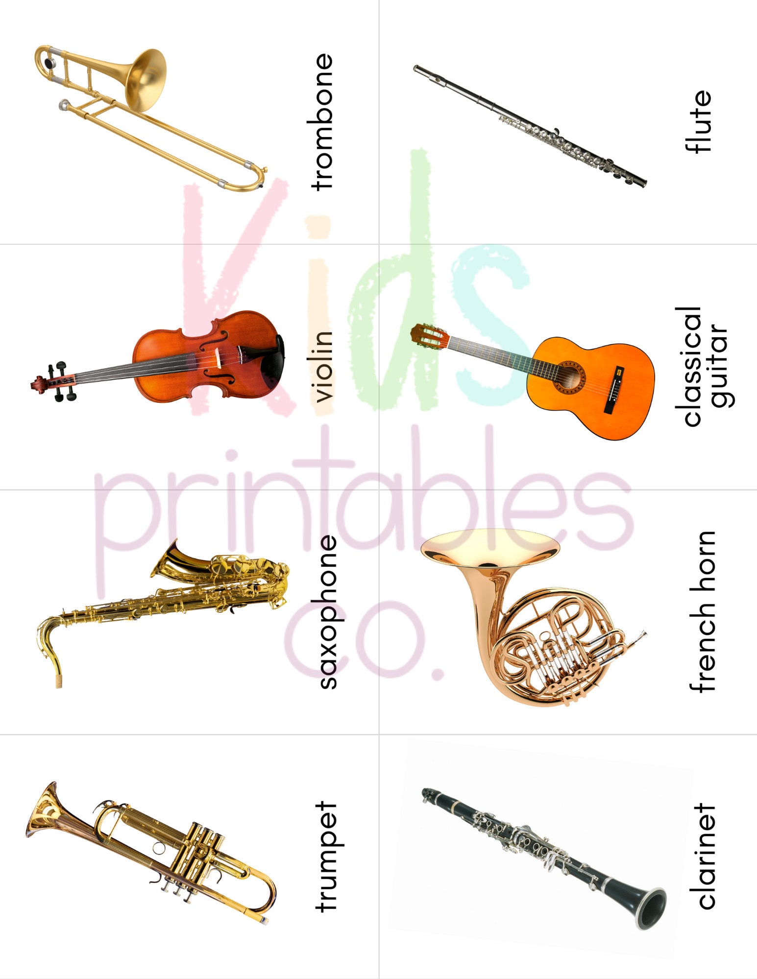 Musical Instruments Toob Safari LTD Identification Cards | Etsy