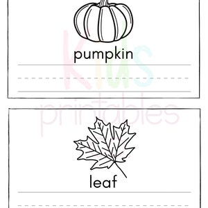 Printing Workbook - Autumn Words, Preschool Writing, Fall Activities ...