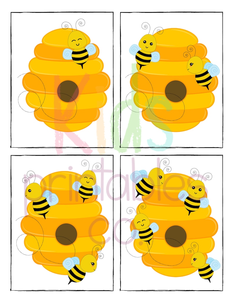 Bee Counting Printable Busy Bag - Etsy
