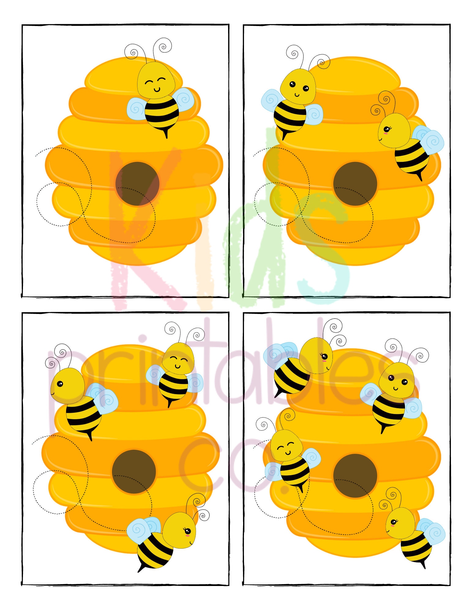 Bee Counting Printable Busy Bag - Etsy
