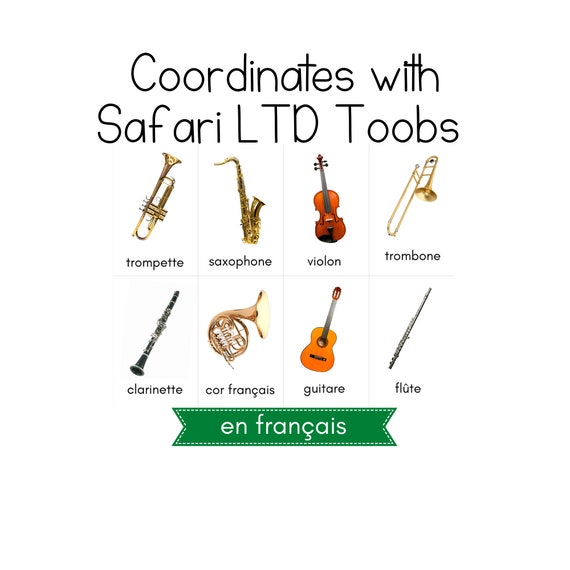 FRENCH Musical Instruments Toob Safari LTD Identification - Etsy
