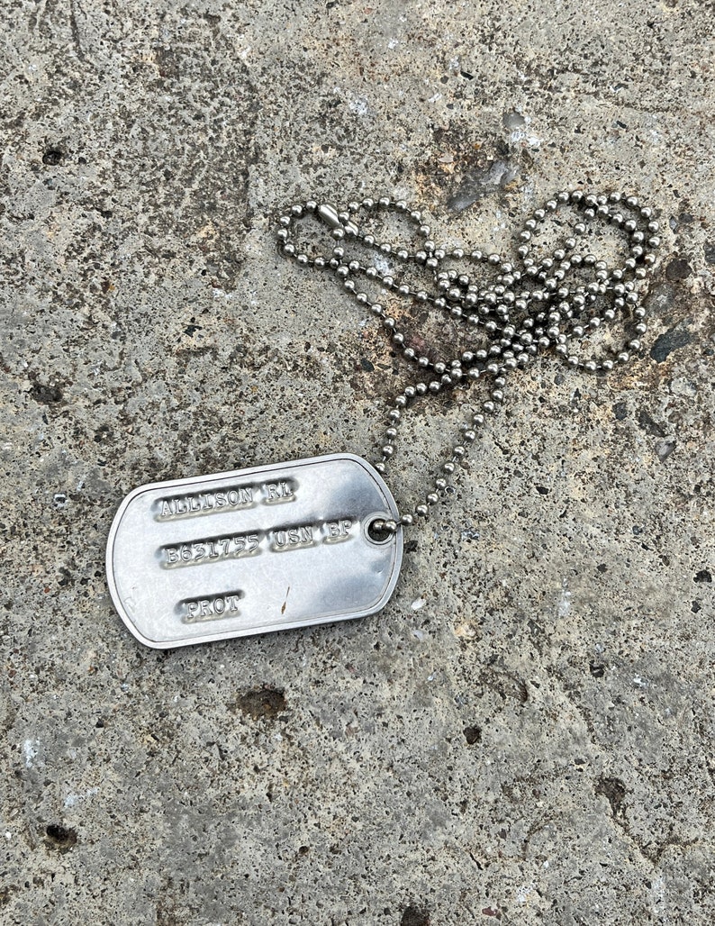 Vintage Military Dog Tag - Etsy