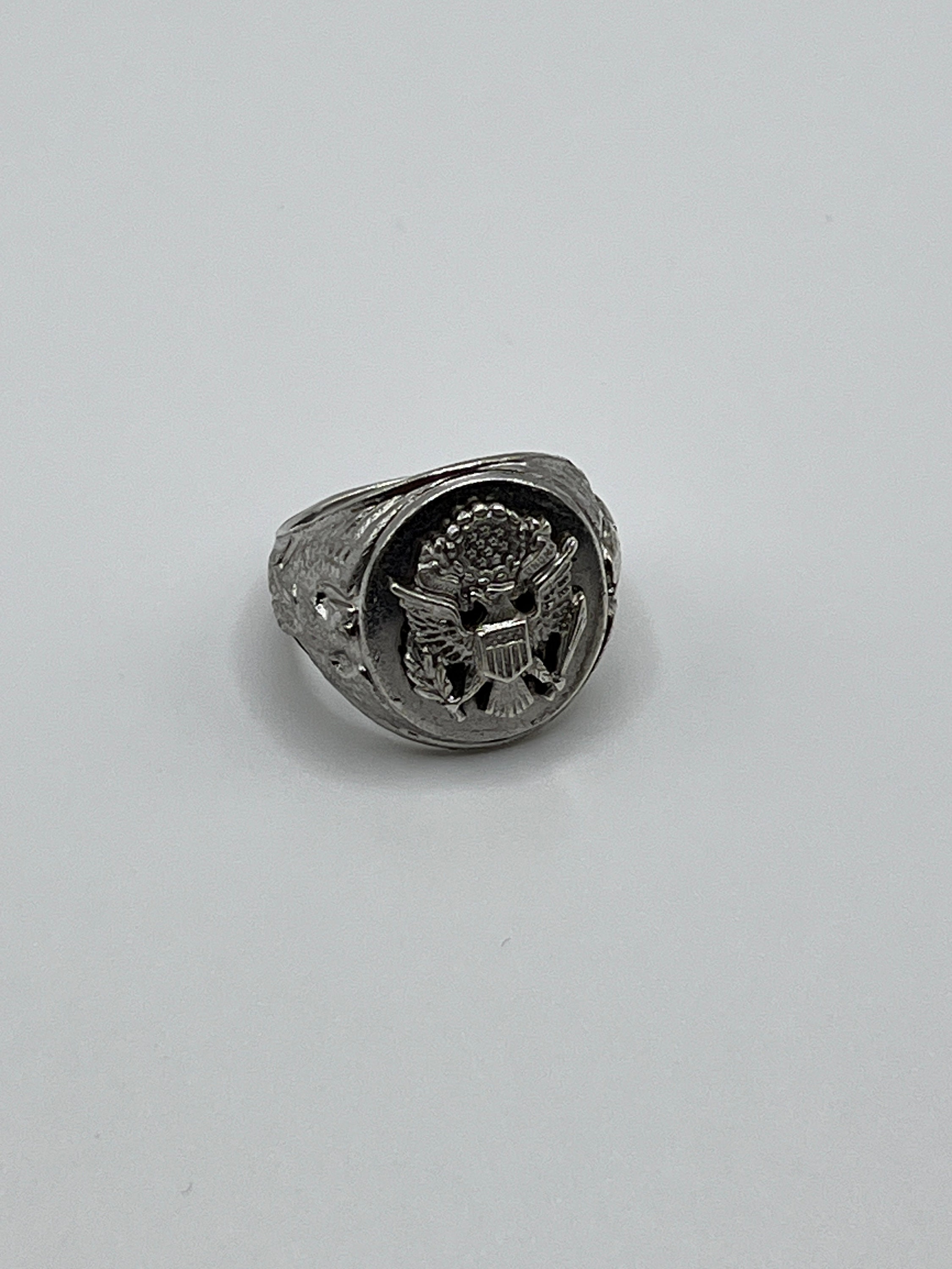 Sterling Silver Military Ring - Etsy