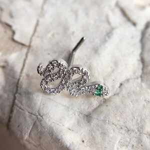 Nose Stud,nostril Stud, Snake Nose Ring,nose Piercing,body Jewelry,20g ...