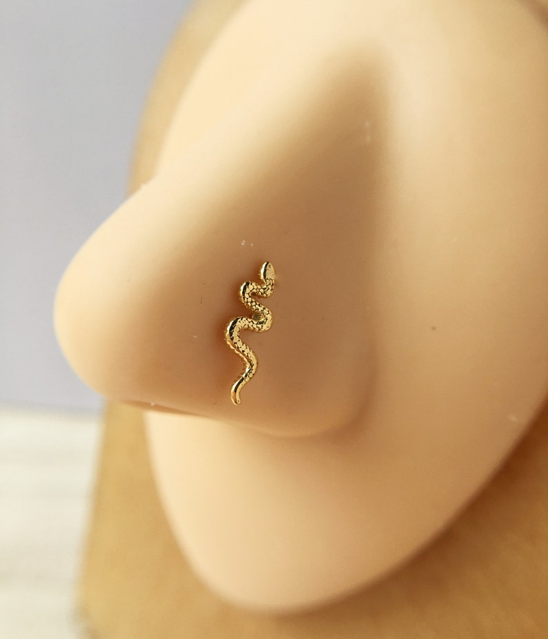 L Shape Nose Studnostril Stud Snake Nose Ringnose - Etsy