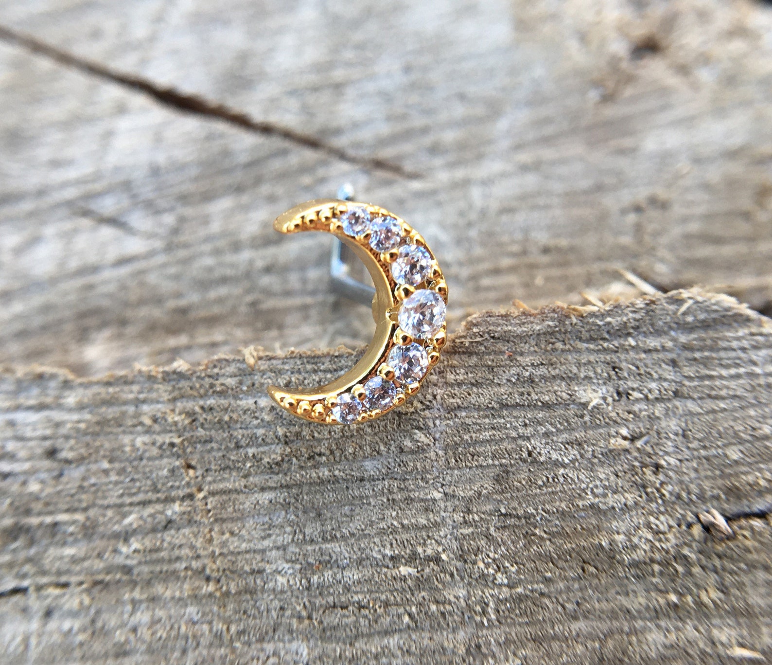 L Shape Nose Studnostril Studmoon Nose Ringnose - Etsy