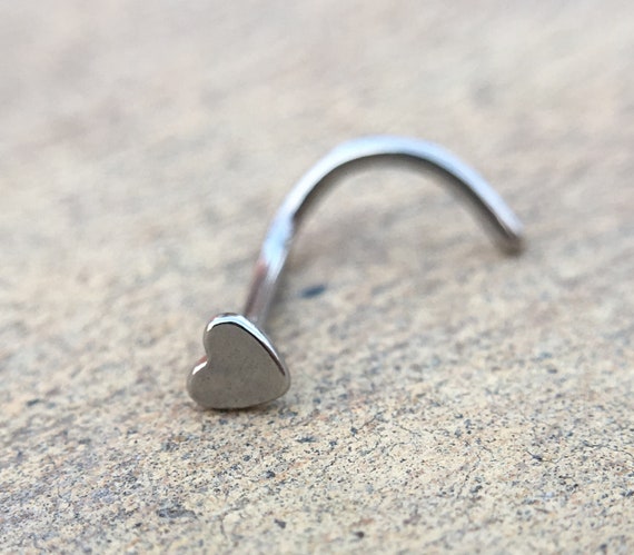20g tiny heart Nose ring Nose Ring. Nose JewelryNose | Etsy