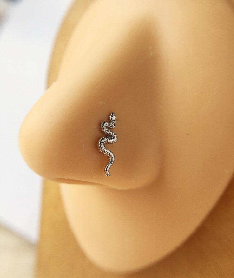 L Shape Nose Studnostril Stud Snake Nose Ringnose - Etsy