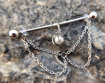 Industrial Barbell Opal Scaffold Piercing Surgical Steel Industrial ...