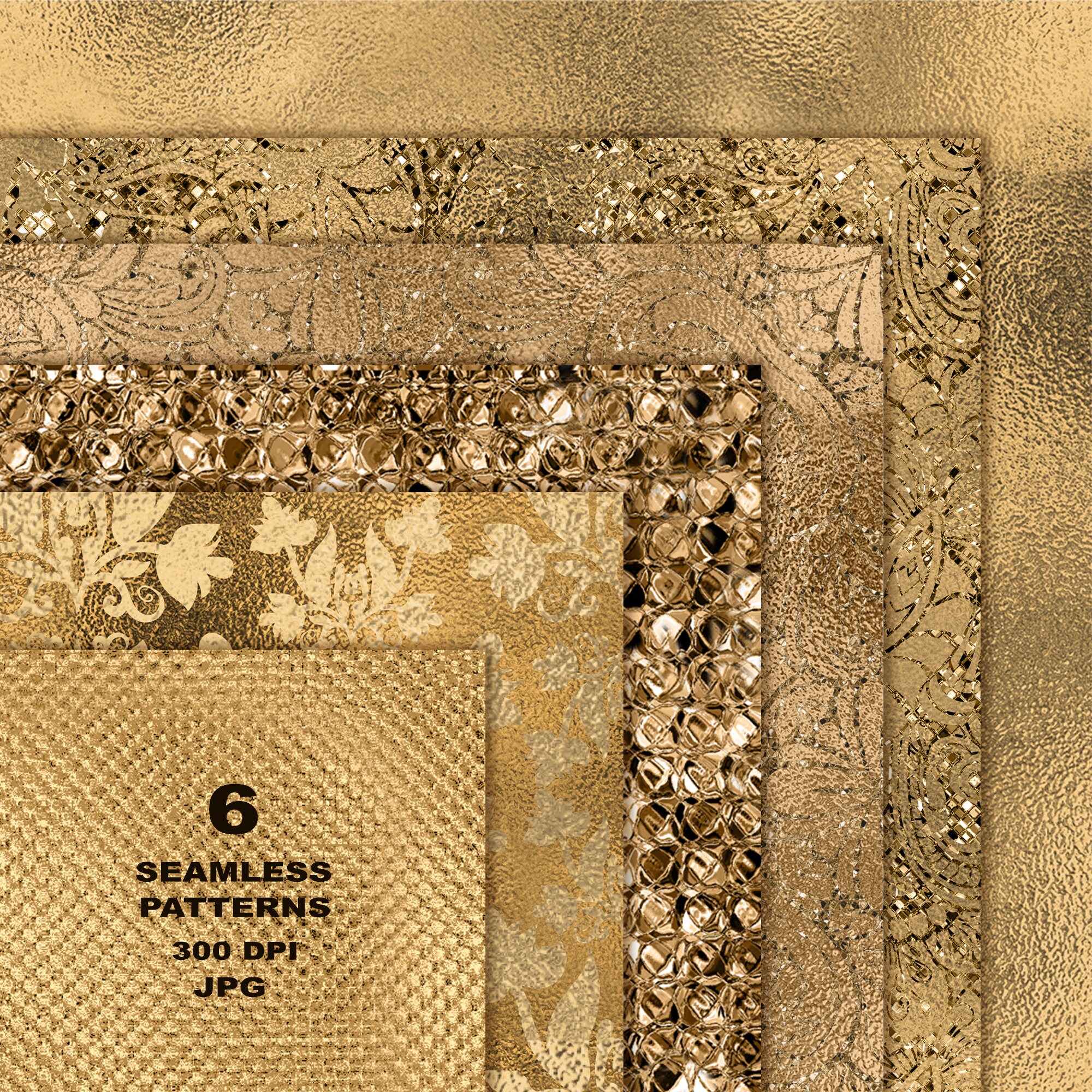 Gold Digital Paper Gold Texture Gold Scrapbook Paper | Etsy