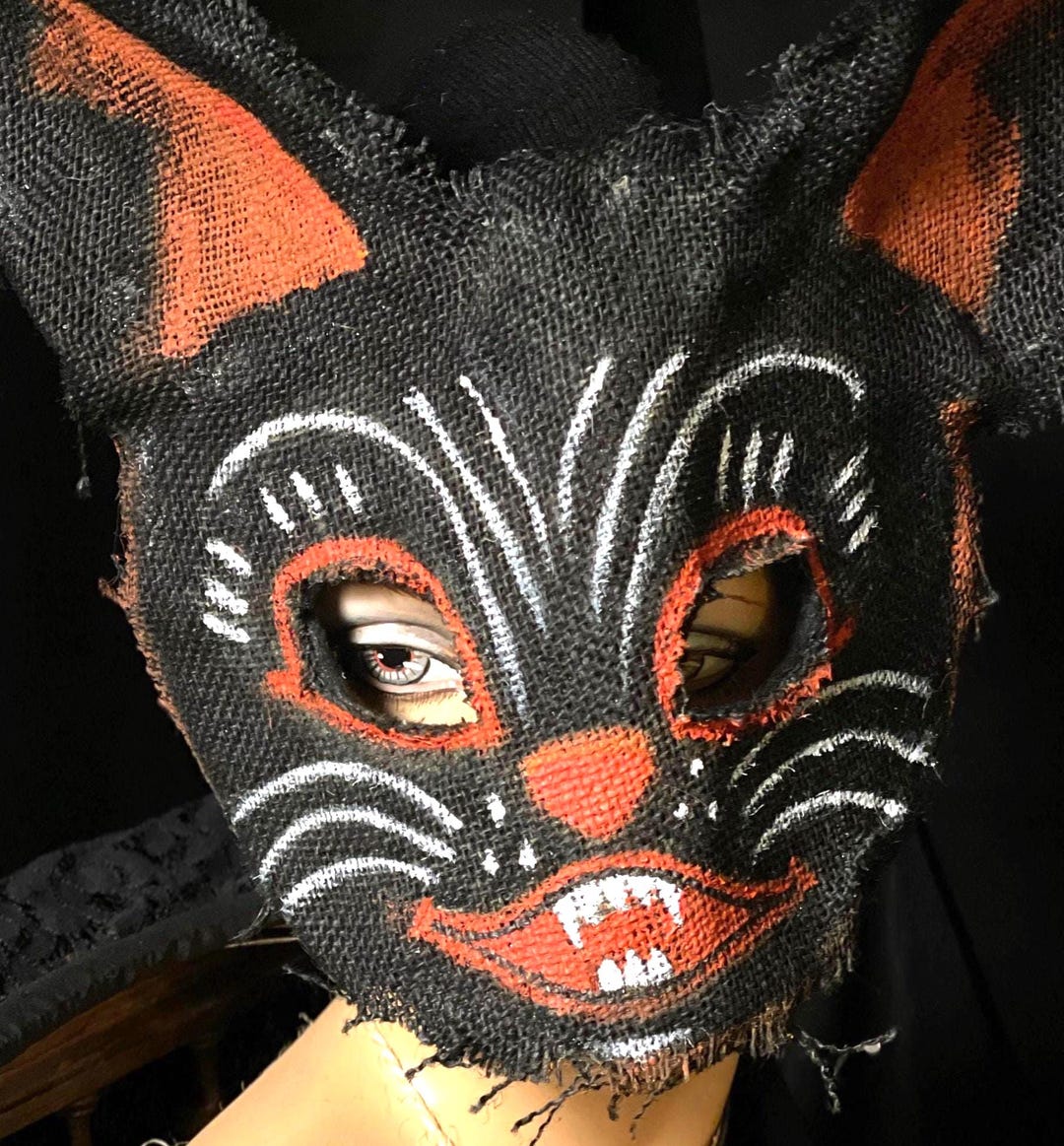 Vintage '70s Style Cat Mask - Halloween Costumes for Masquerades ...