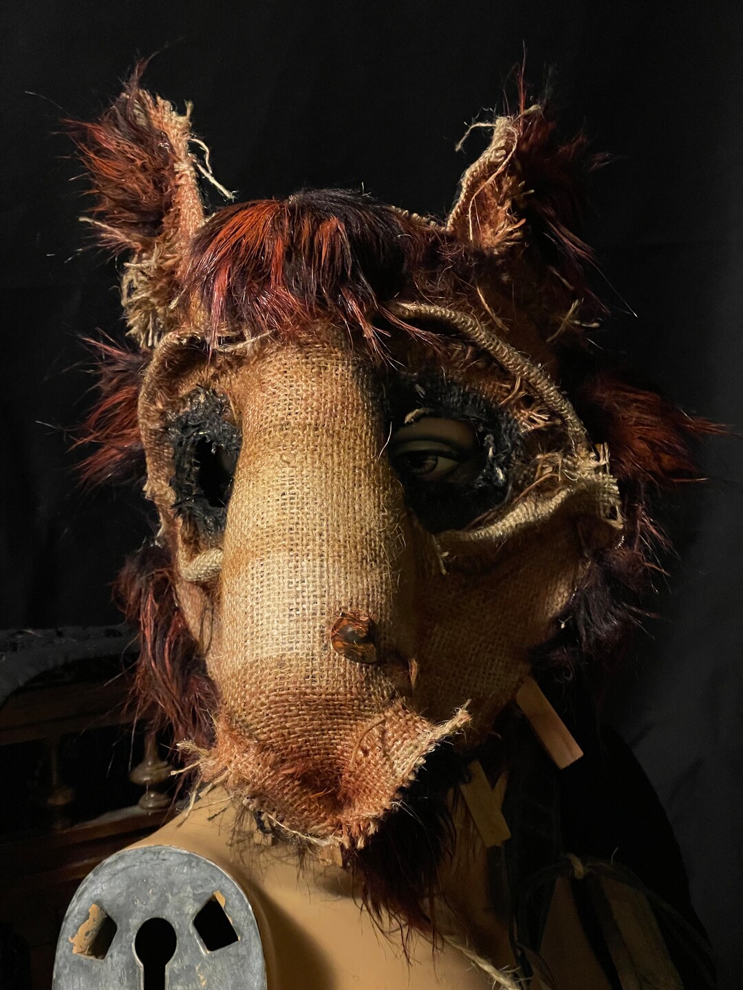 Scary Burlap Werewolf Monster Mask Halloween Masquerade Party Costume ...