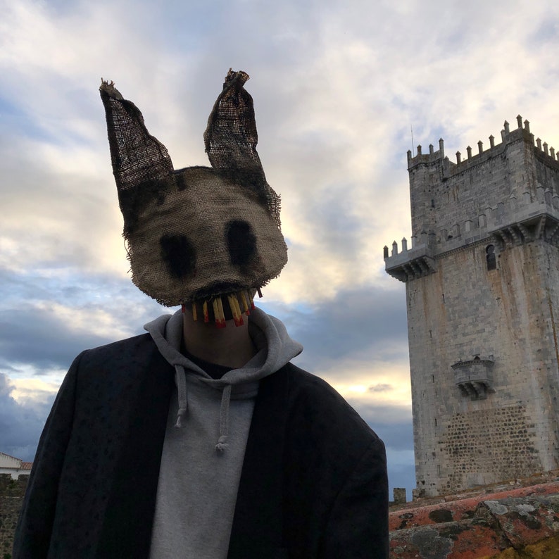 Scary Rabbit Mask Creepy Easter Bunny Mask Adult Halloween - Etsy