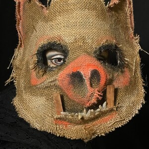 Scary Pig Horror Mask Adult Halloween Boar Costume Handmade Custom ...