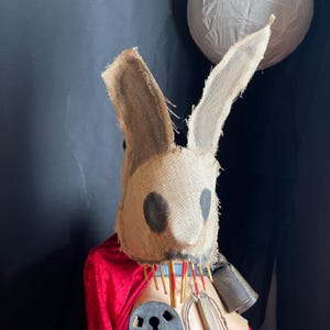 Scary Rabbit Mask, Creepy Easter Bunny Mask, Adult Halloween Costume ...