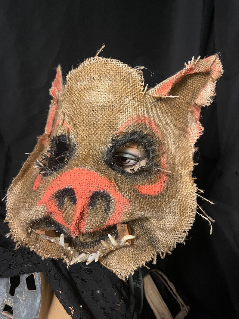 Pig Horror Mask: Scary Halloween Boar Costume Prop - Etsy