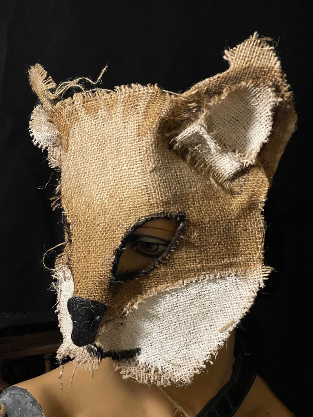 Fox Mask Burlap Adult Halloween Costumes for Masquerades & Photo Props ...