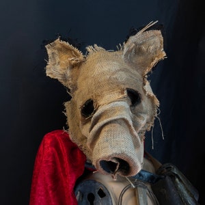 Pig Troll Hog Horror Mask Adult Halloween Boar Costume Handmade Custom ...