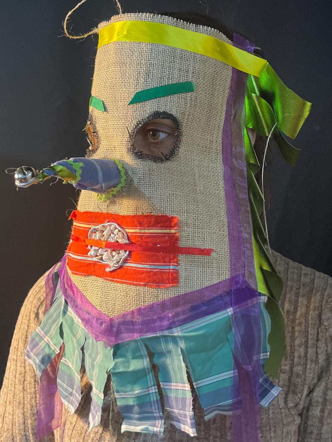 Cajun Mardi Gras Mask: Chicken Chase Parade Costume Prop - Etsy