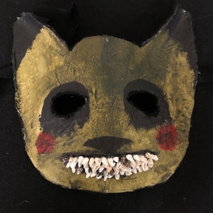 Creepy Scary Horror Mask Adult Halloween Pika Costume Handmade Custom ...