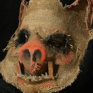 Scary Pig Horror Mask Adult Halloween Boar Costume Handmade Custom ...