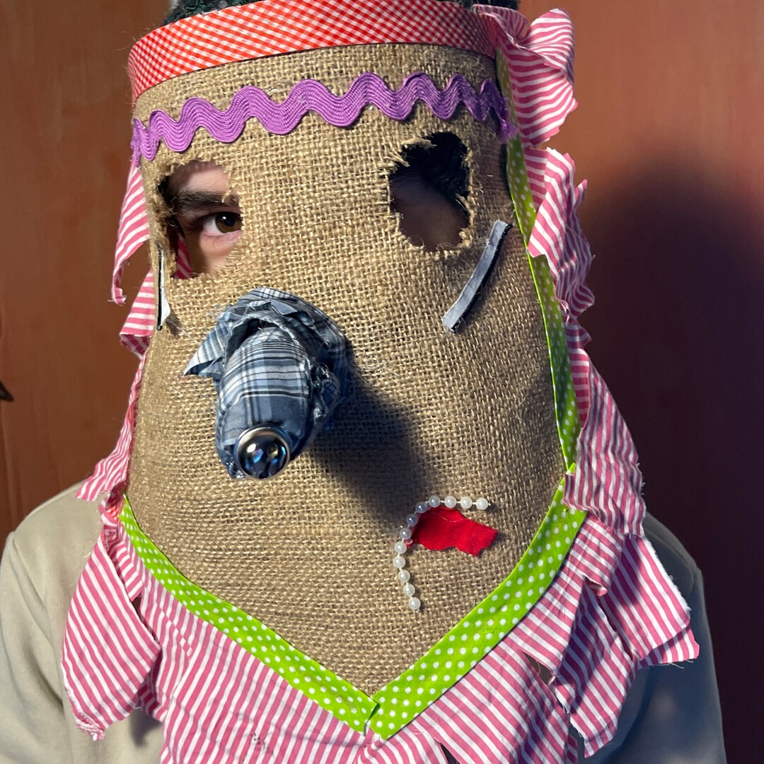 Cajun Mardi Gras Mask Masquerade Carnival Costume Chicken Chase Outfit ...