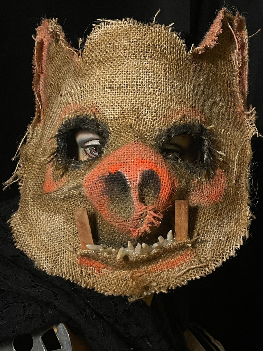 Hog Horror Pig Mask - Scary Adult Halloween Boar Costume - Handmade ...