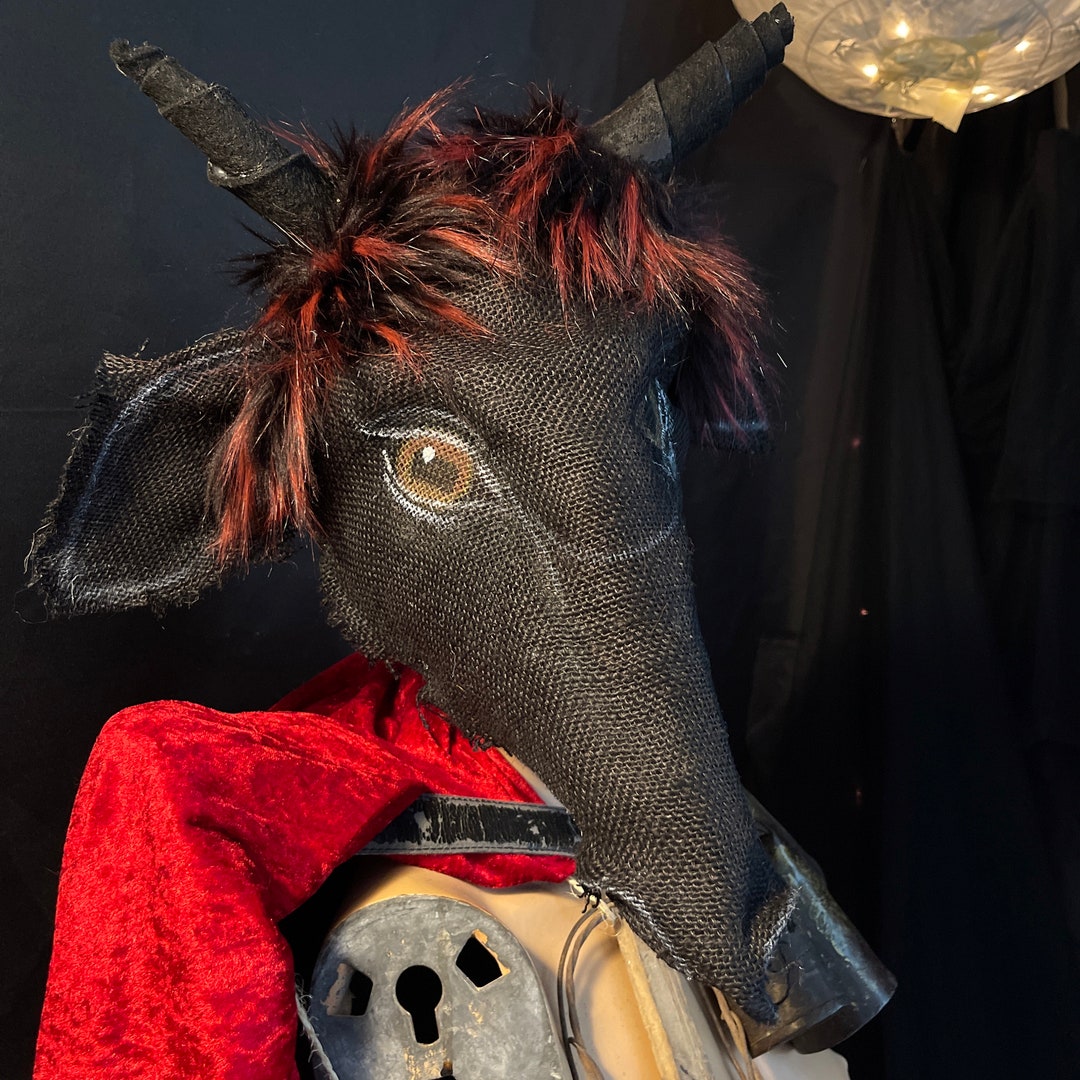 Goat Mask, Adult Halloween Costume Demon, Devil, Baphomet Art, Folk ...