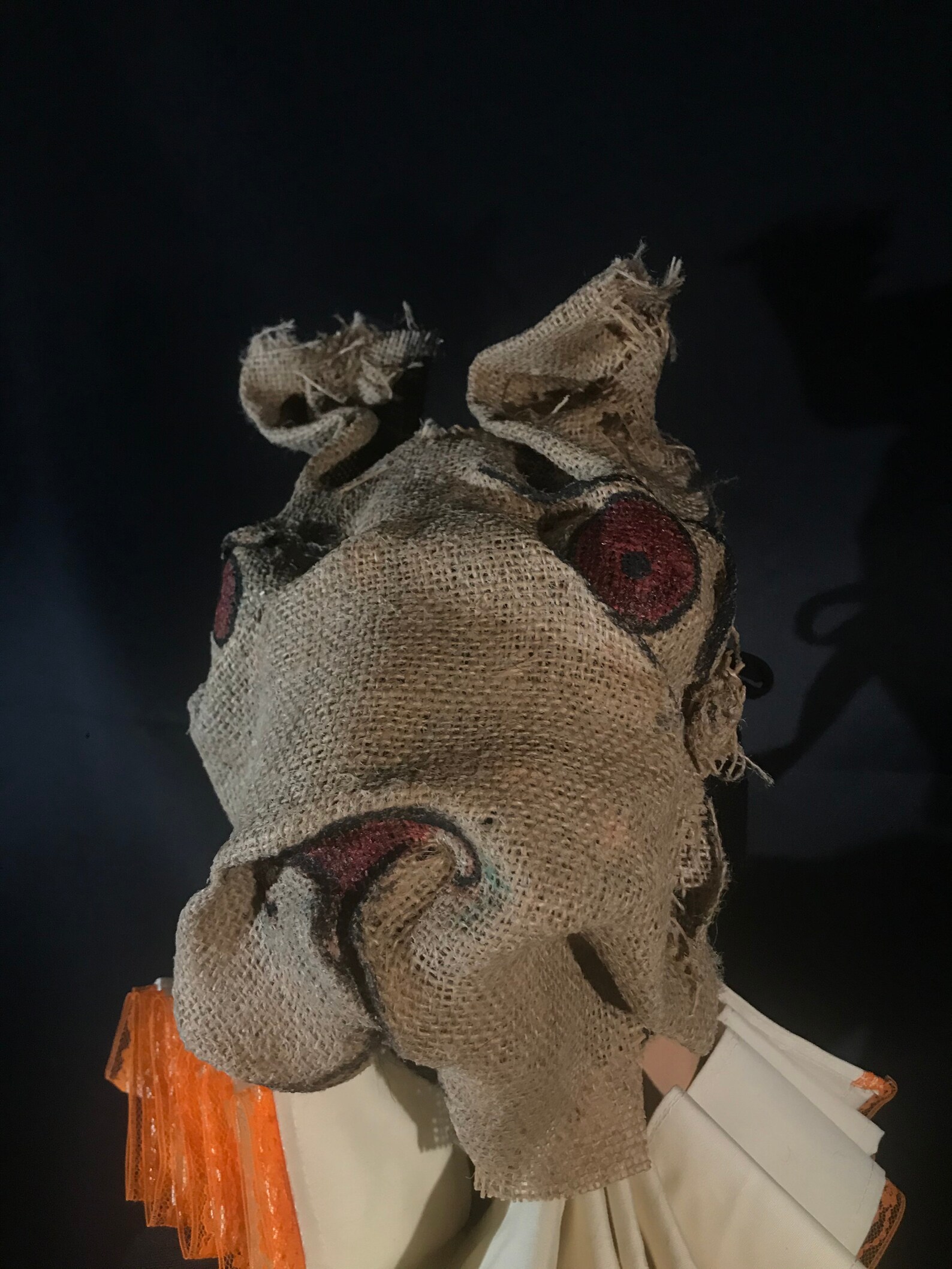 Creepy Scary Burlap Horror Mask Adult Halloween Costume | Etsy