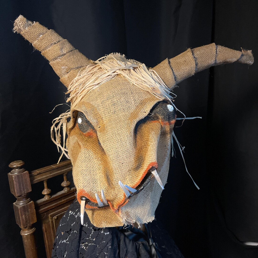 Monster Mask - Halloween Costume - Handmade Custom Props - Horned Demon ...