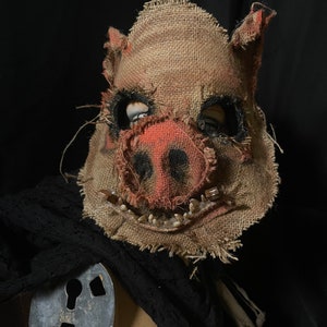 Scary Pig Horror Mask Adult Halloween Boar Costume Handmade Custom ...