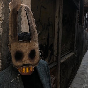 Scary Rabbit Mask Creepy Easter Bunny Mask Adult Halloween - Etsy