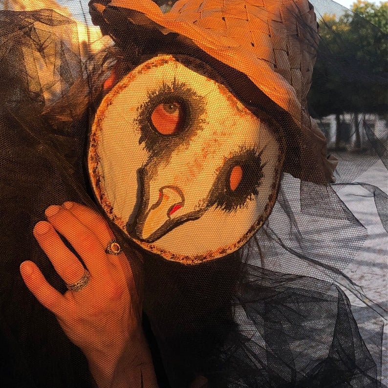 Barn Owl Masks for Halloween Costume, Creepy Adult Masquerade, Animal ...