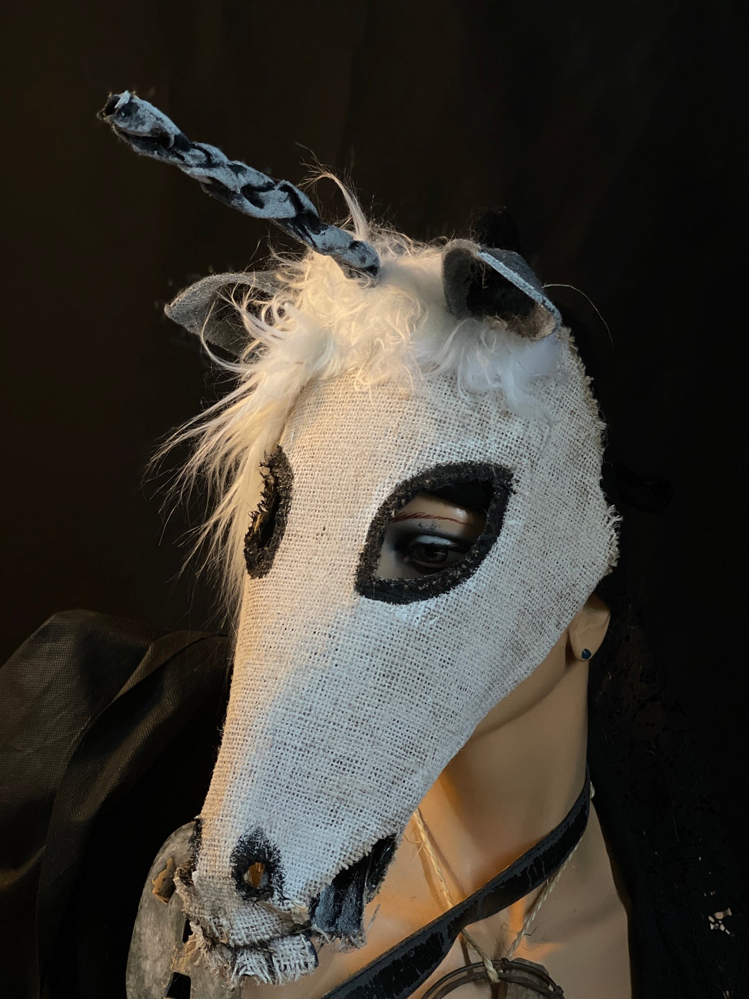 Creepy Unicorn Masks - Mari Lwyd Mask - Horse Skull Mask - Etsy