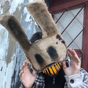 Scary Rabbit Mask, Creepy Easter Bunny Mask, Adult Halloween Costume ...