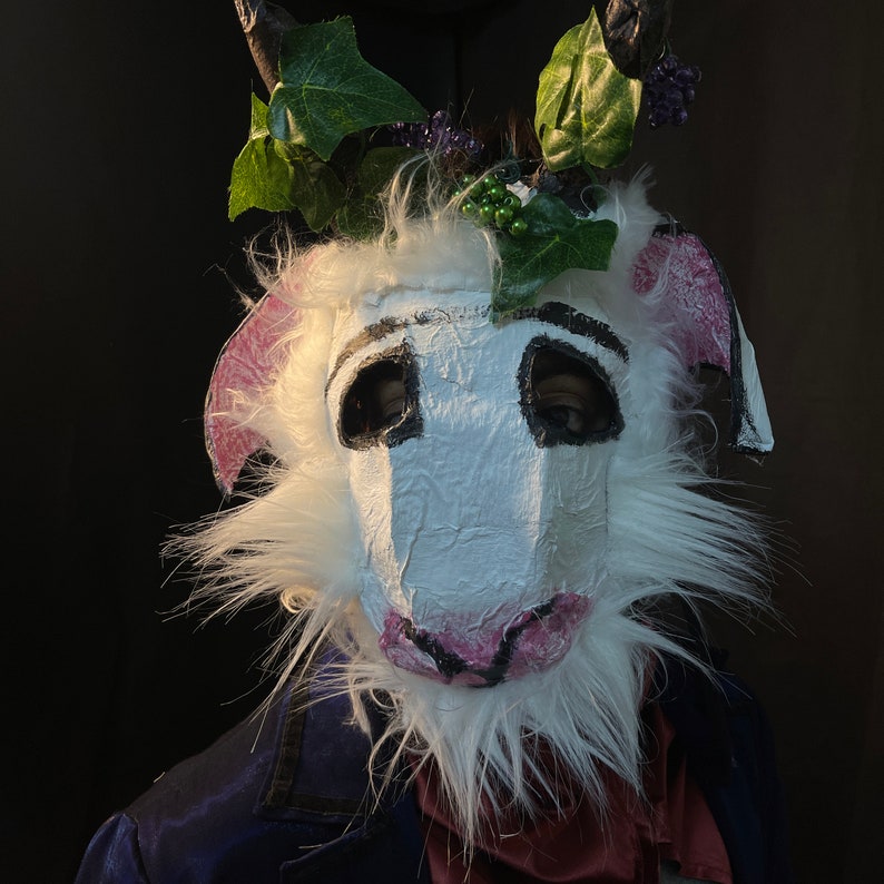 Goat Mask Satyr Cosplay Costume Pagan Wine God Pan Bacchus - Etsy