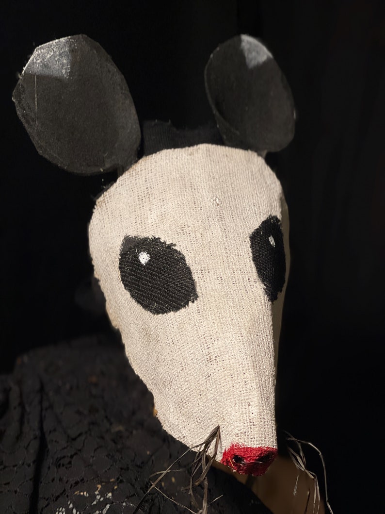 Creepy-cute Opossum Possum Mask - Halloween Rat, Mouse Masquerade ...