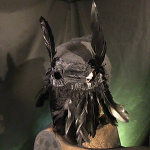 Raven Mask - Goth Raven Creepy Crow Mask - Halloween, Masquerade, Photo ...